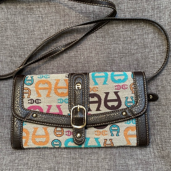 Etienne Aigner | Bags | Etienne Aigner Signature Crossbody Brownmulti ...